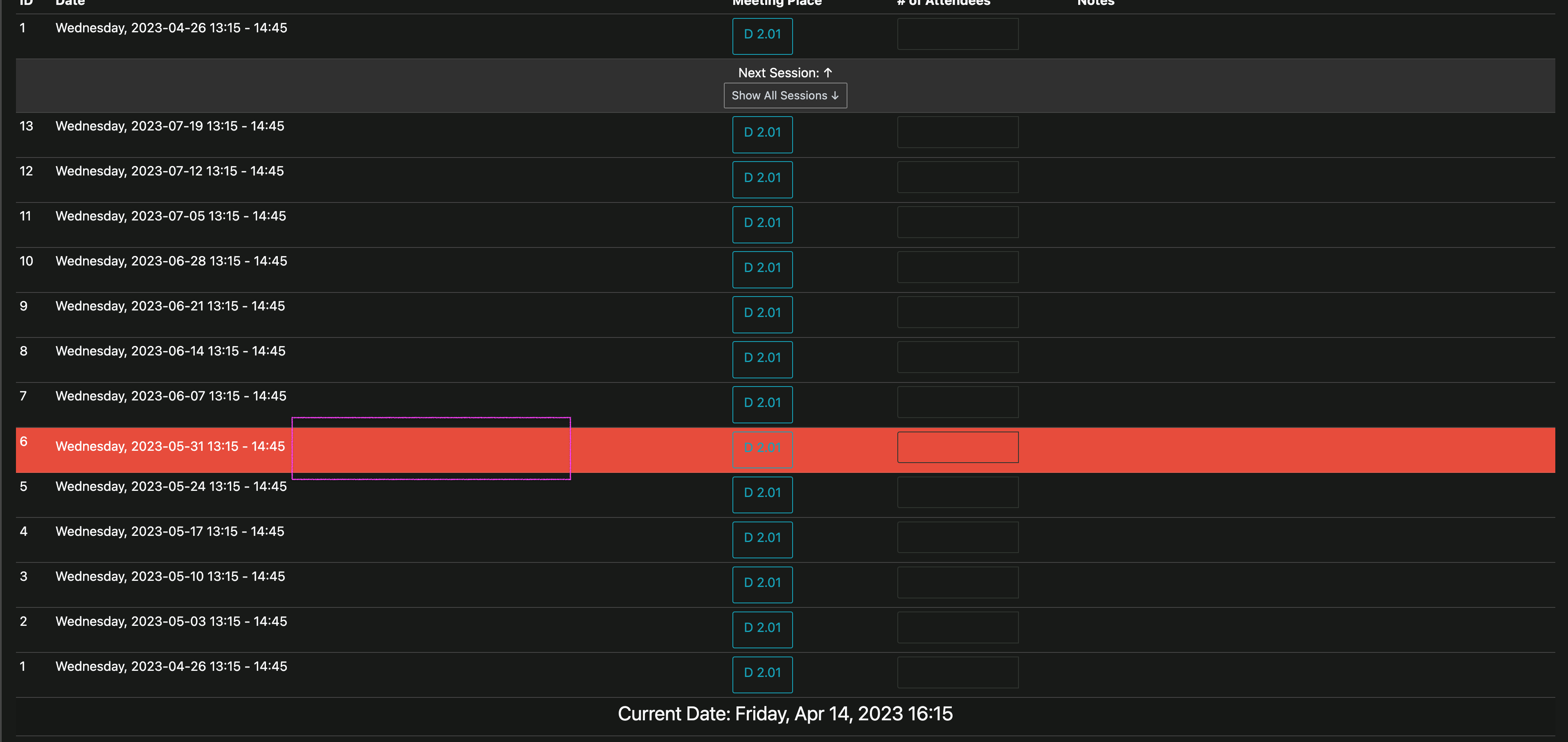 `Tutorial Group Session Management`: Dark mode hides the "session canceled" label · Issue #6448 ...