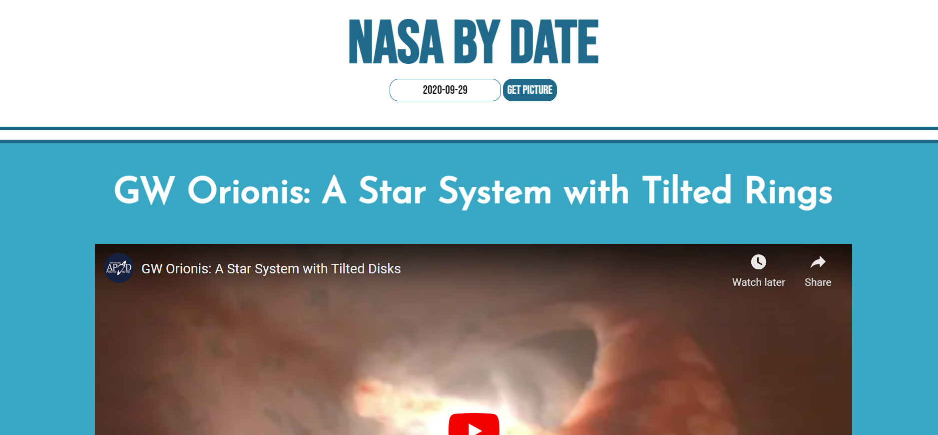 GitHub - coding-jn/NASA-Event-Generator: Enter a date to get NASA's ...