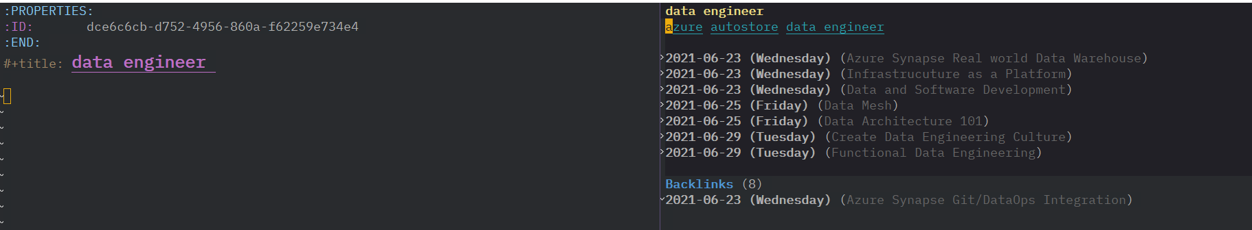 Weird backlink buffer display by `org-roam-buffer-toggle` in Spacemacs · Issue #1772 · org-roam ...
