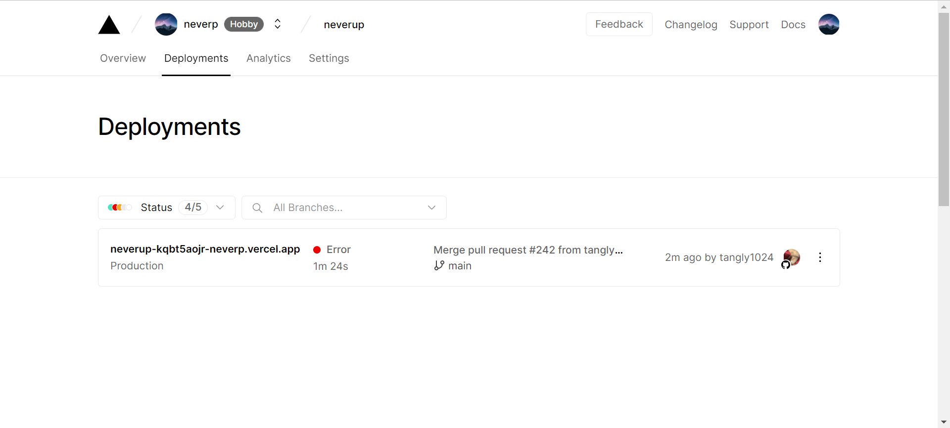 vercel部署失败 · Issue #243 · tangly1024/NotionNext · GitHub