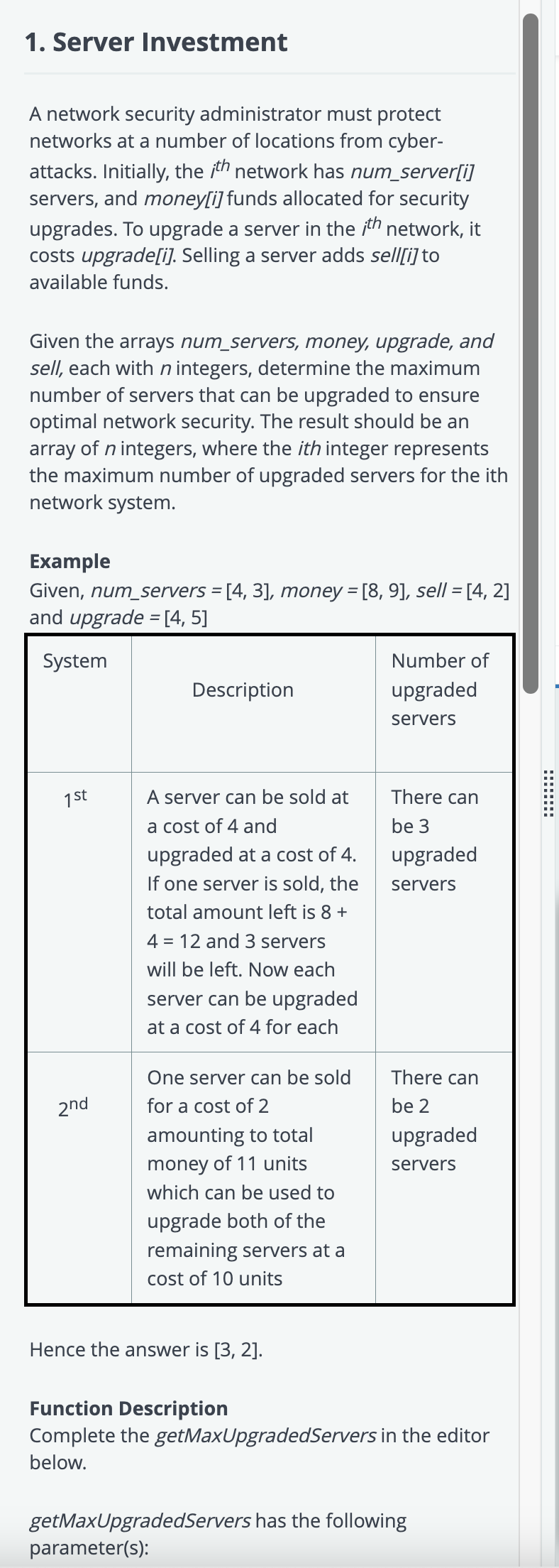 Server Investment Problem Hackerrank · GitHub