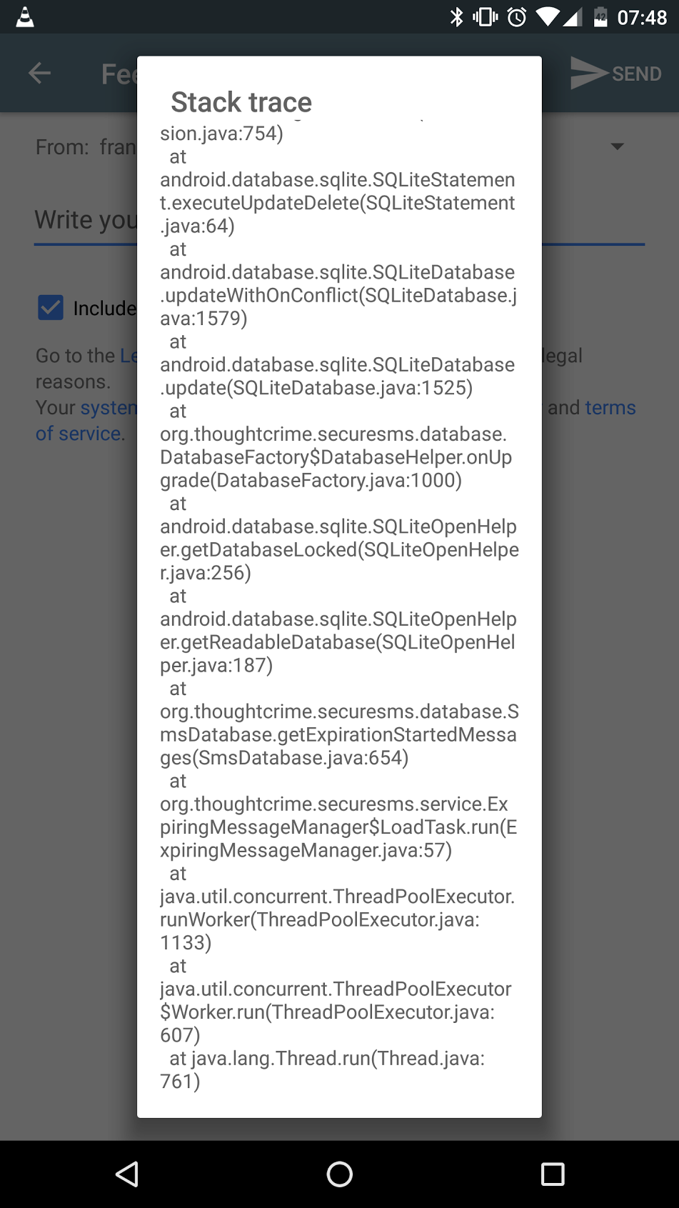 Startup crash · Issue #6838 · signalapp/Signal-Android · GitHub