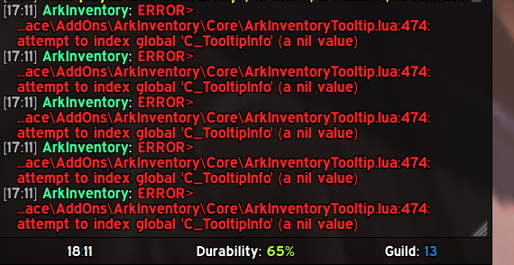 Bug Wotlk Tooltiplua Error On Login · Issue 1691 · Arkayenro 