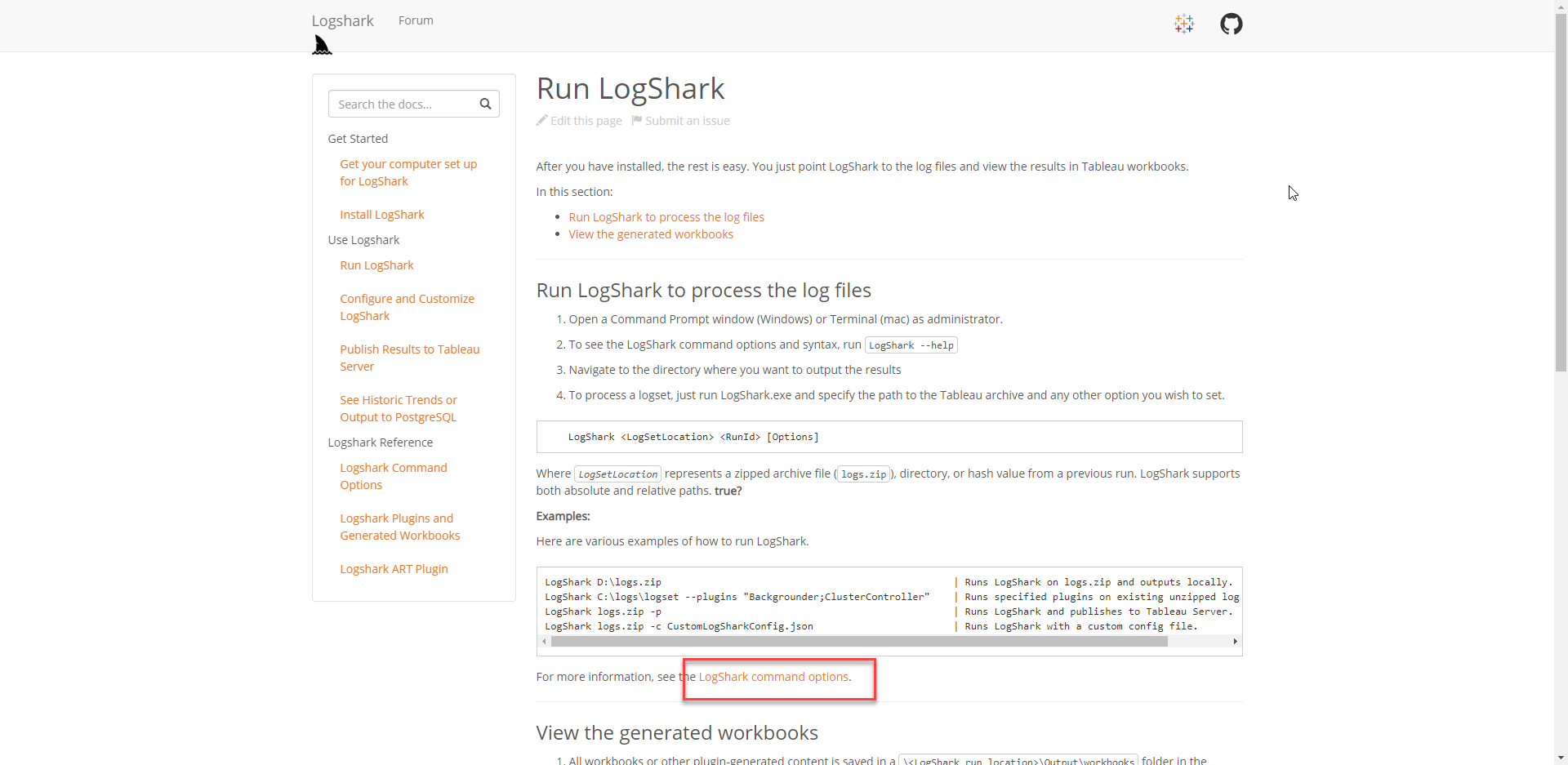 Update Url For Tableau Commands On Logsharkdocslogsharkrun · Issue