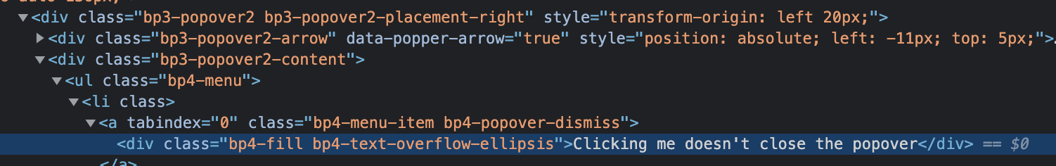 After upgrading to @blueprintjs/core v4, menu items don't dismiss popover2 · Issue #5030 ...