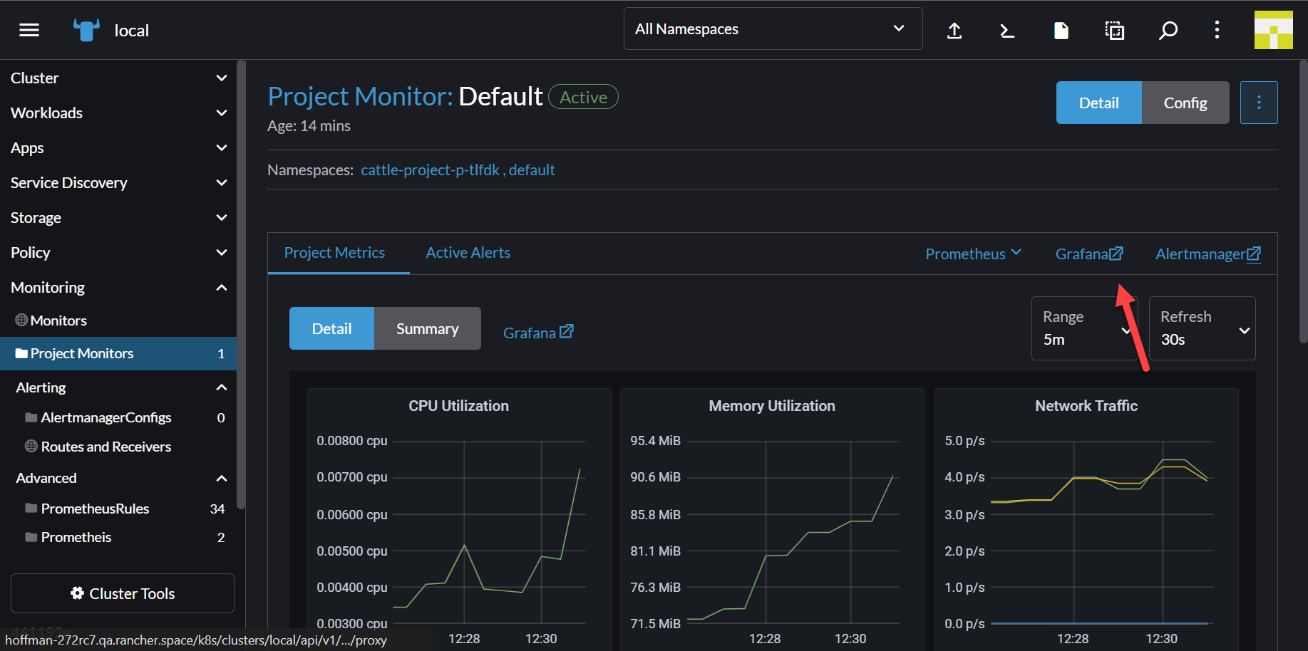 [BUG] 2.7.2-rc7- monitoring/grafana - when users click some grafana links, a 404 is thrown ...