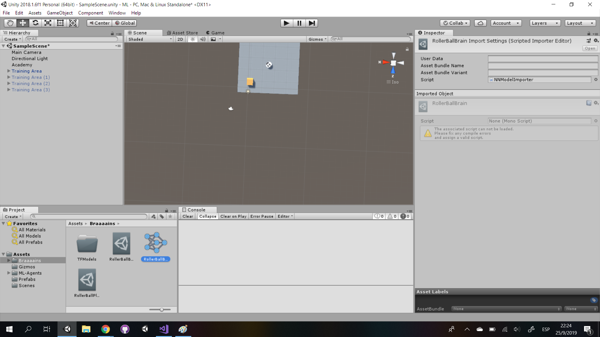 Cannot load generated nn to learning brain · Issue #2623 · Unity-Technologies/ml-agents · GitHub