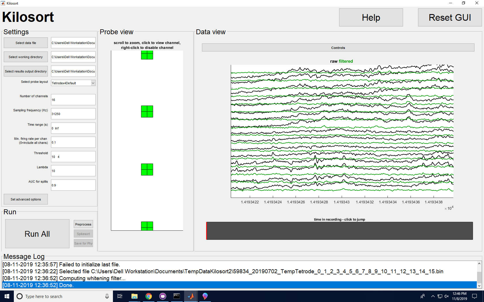 whitening: No prediction with tetrodes · Issue #134 · MouseLand/Kilosort · GitHub