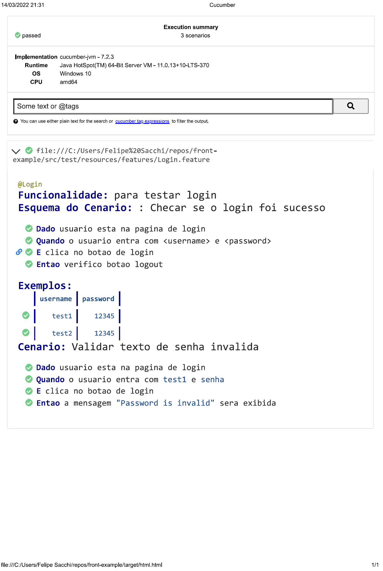 GitHub - felipesacchi/front-end: Exemplo de automação Front End