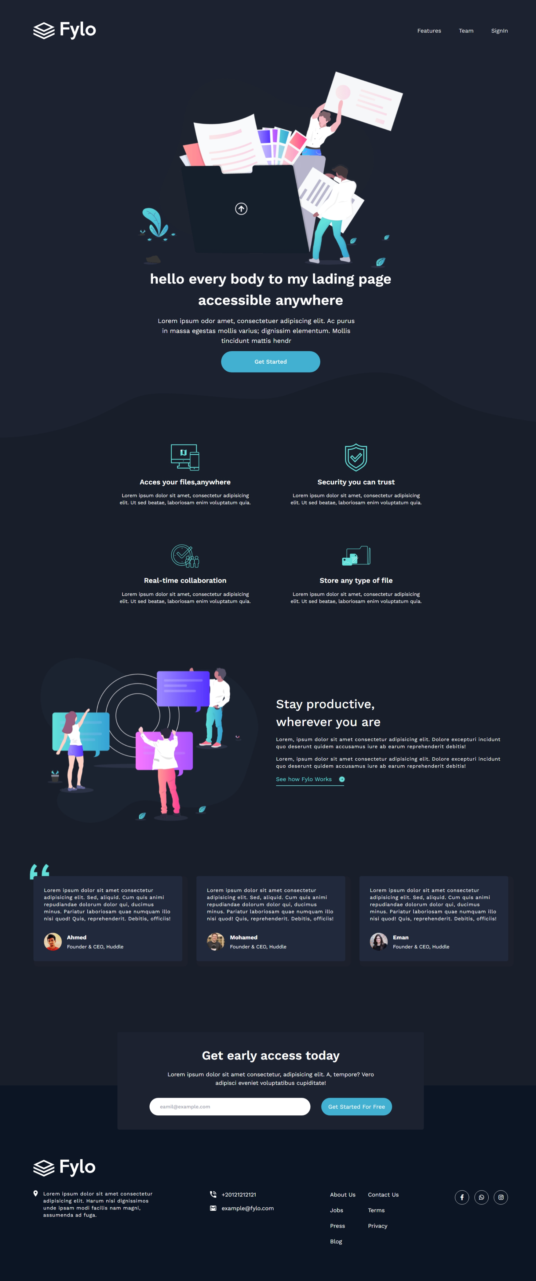 GitHub - MayarAtefsaleh/Tailwind-Website: This a small landing page created with react and ...