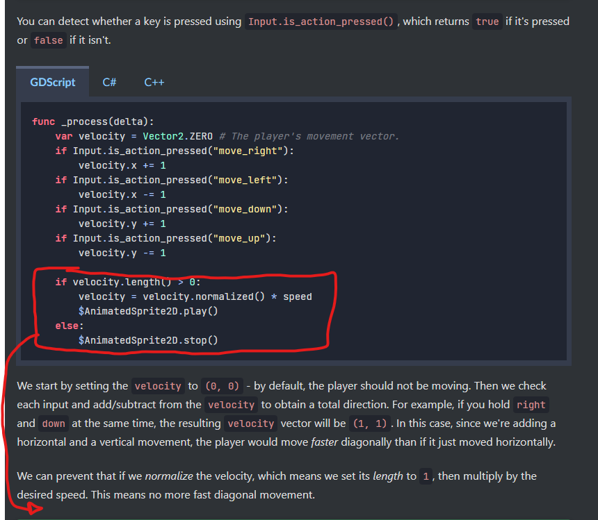 Your first 2D game : Coding the player [ missing speed var in process() update ] · Issue #7485 ...
