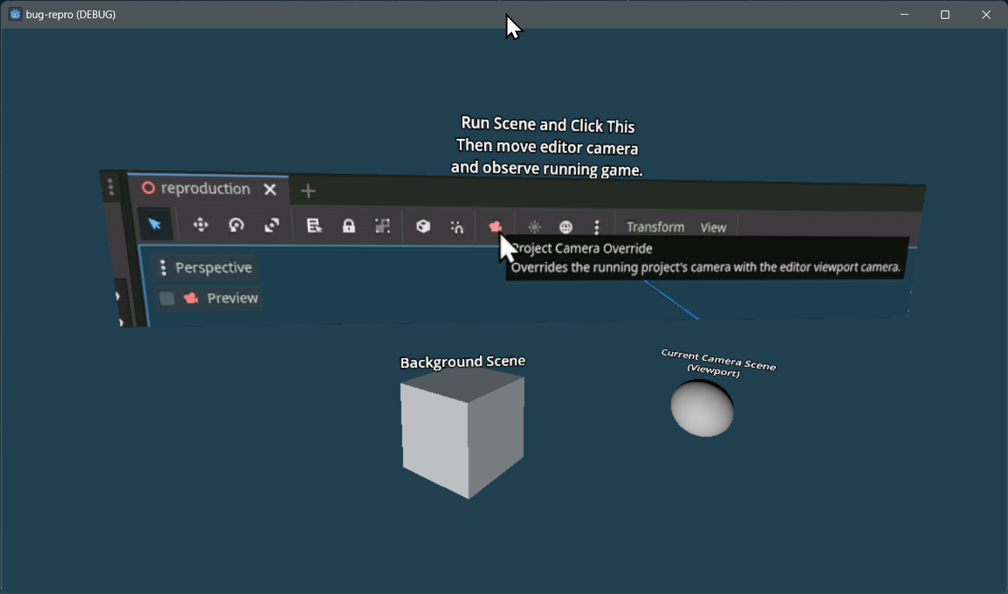 Project Camera Override Doesnt Override Correct Camera · Issue 83188 · Godotenginegodot · Github