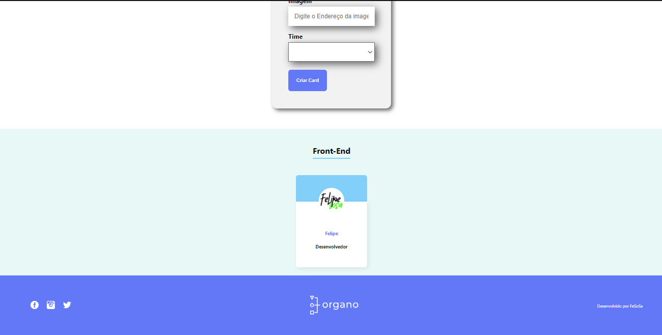 GitHub - FeSoSa/Organo: Site de formulários dinâmico com ReactJS