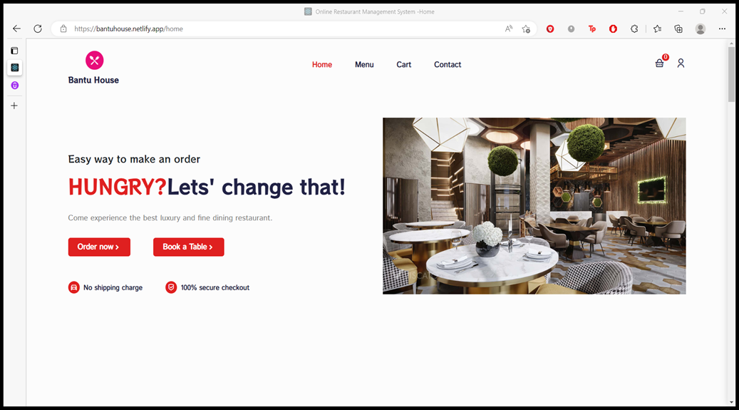 GitHub - Aishadee/Bantu-House: Onlline Restaurant Management System