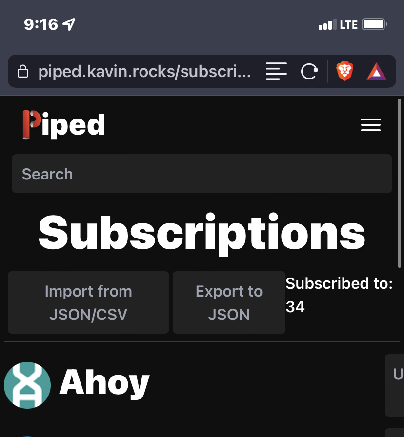 Channels unsubscribe without account · Issue #1271 · TeamPiped/Piped · GitHub