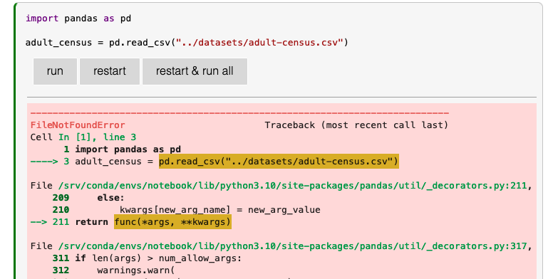 The thebe integration ("Run code") does not work · Issue #669 · INRIA/scikit-learn-mooc · GitHub