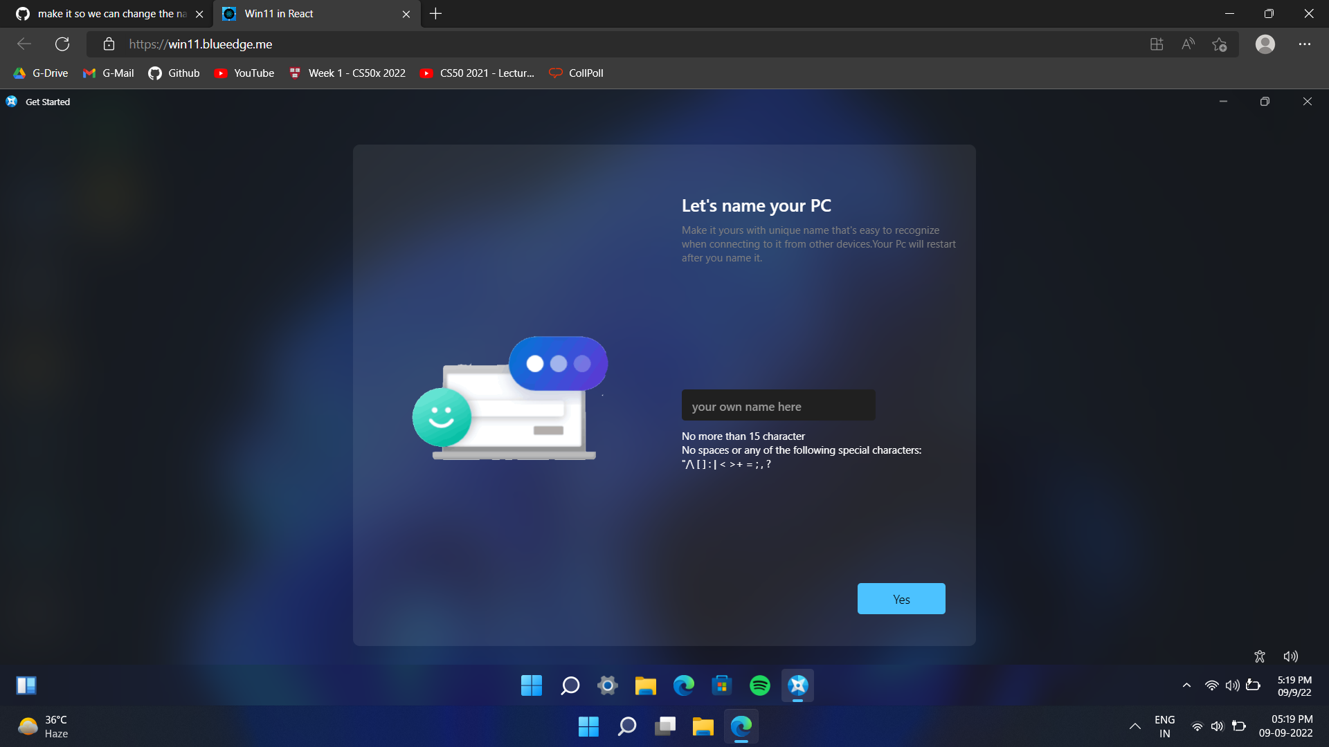 make it so we can change the name of the user and make a new profile pic and then make a ...
