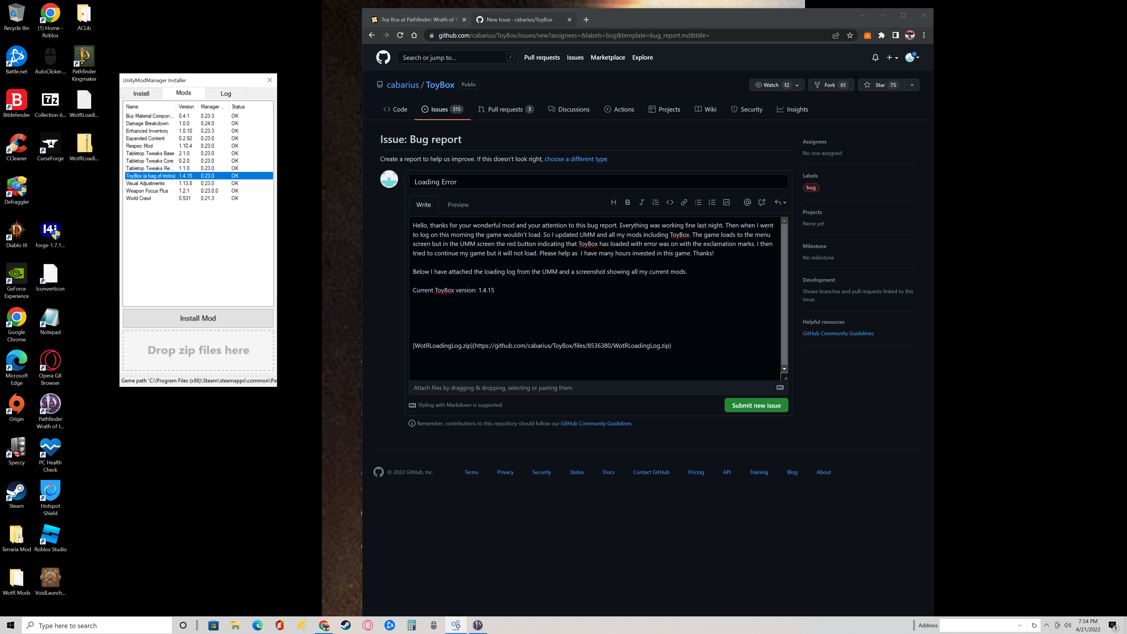 Loading Error · Issue #656 · cabarius/ToyBox · GitHub