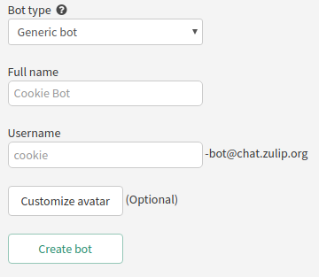 settings: Add user-id to bot email. · Issue #10617 · zulip/zulip · GitHub