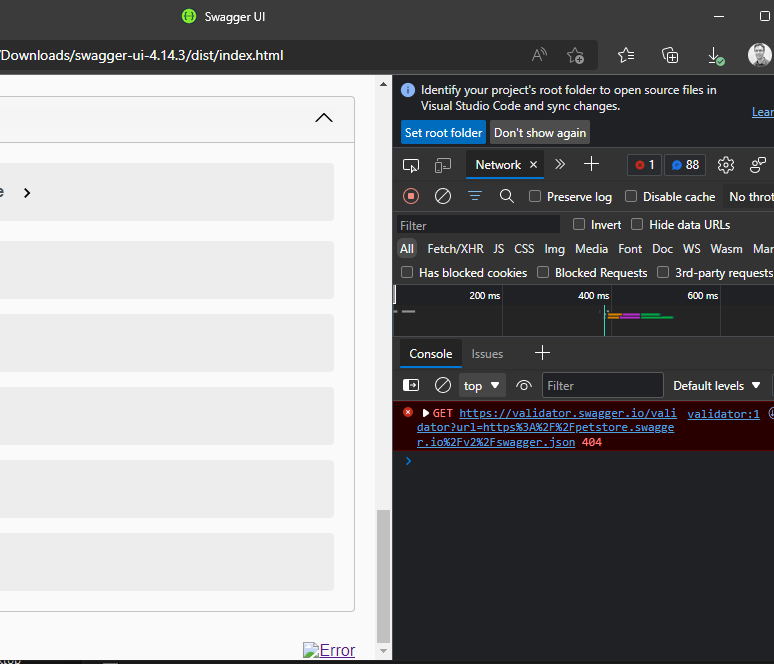 Request for ValidatorBadge returns 404 Not Found · Issue #8226 · swagger-api/swagger-ui · GitHub