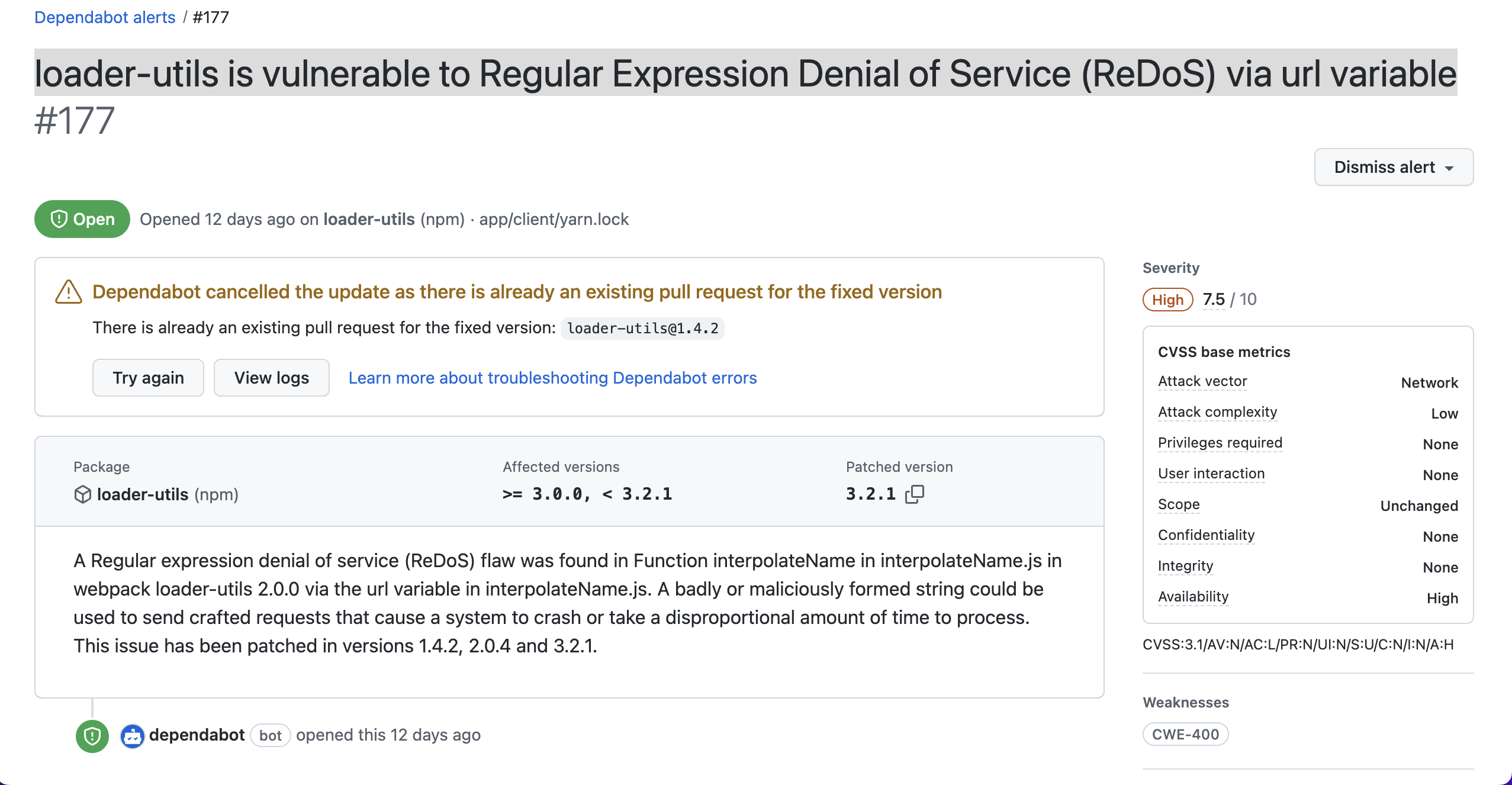[task] Npm Dependabot Alerts · Issue 18490 · Appsmithorg Appsmith · Github