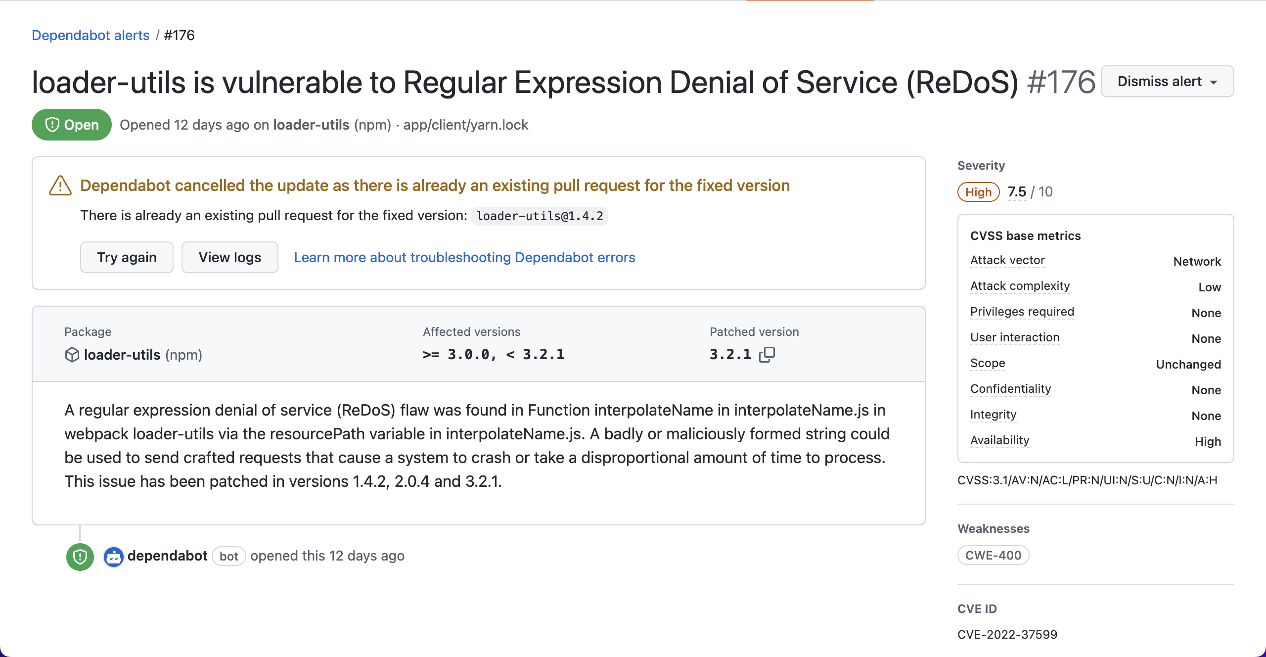 [task] Npm Dependabot Alerts · Issue 18490 · Appsmithorg Appsmith · Github