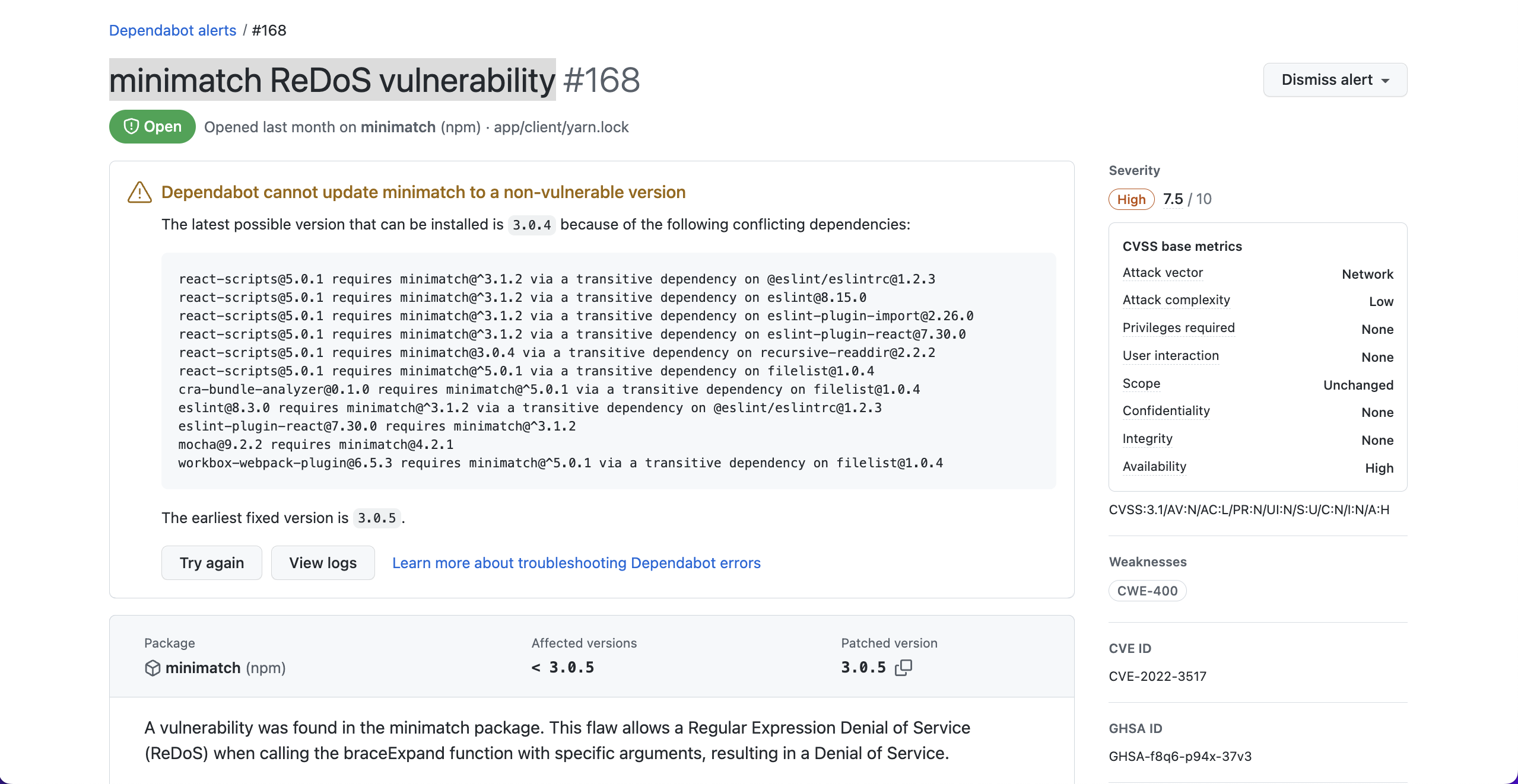 [task] Npm Dependabot Alerts · Issue 18490 · Appsmithorg Appsmith · Github