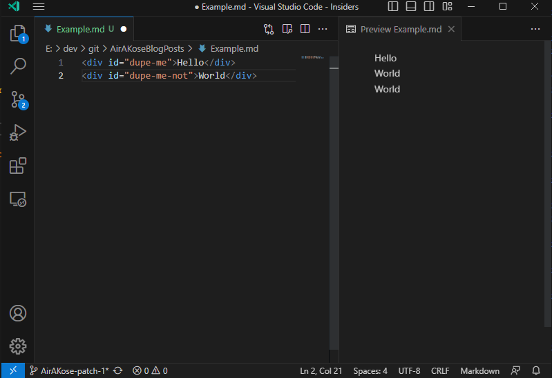 Markdown Preview - Ghost Elements · Issue #186815 · microsoft/vscode · GitHub