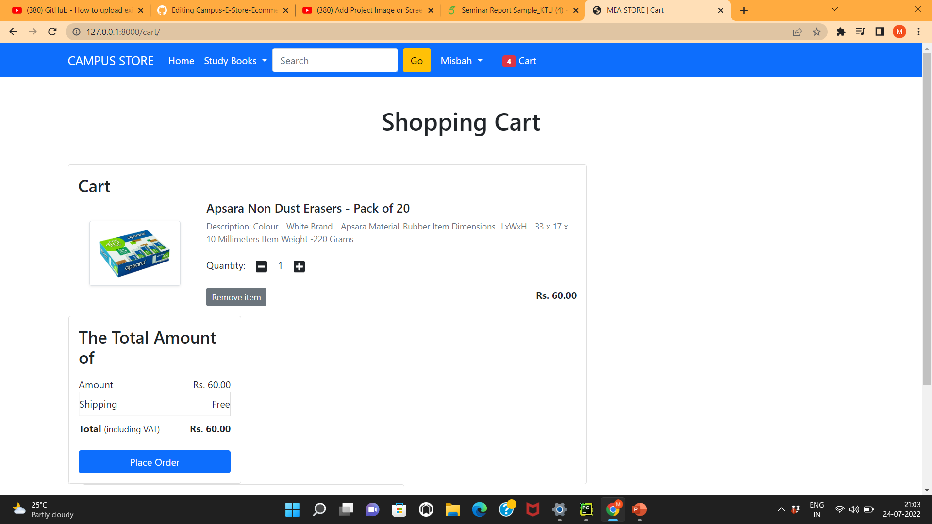 GitHub - misbahmuhammed/Campus-E-Store-Ecommerce-Website-Django: This ...