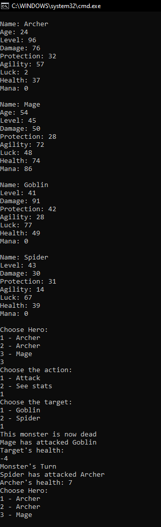 GitHub - ViniPetra/RPG-Game-OOP: Console RPG game