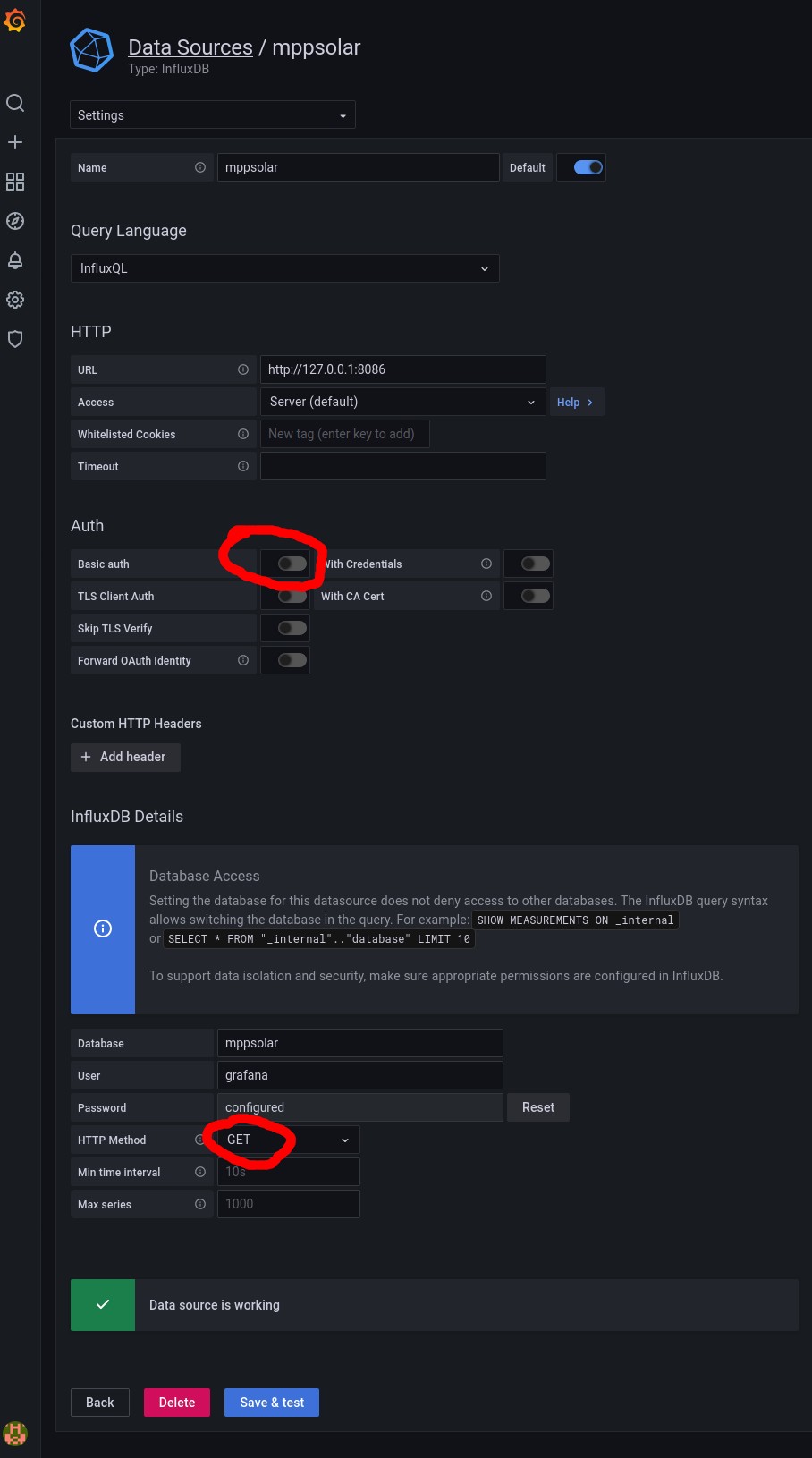 MQTT_Influx_Grafana > InfluxDB Error: Bad Gateway · Issue #142 · jblance/mpp-solar · GitHub