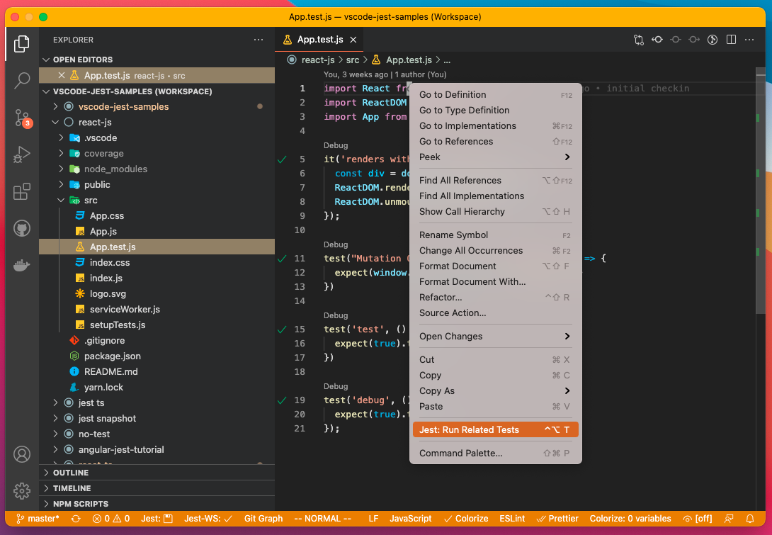 Run Jest File Context Menu Item · Issue 509 · Jest Community Vscode Jest · Github