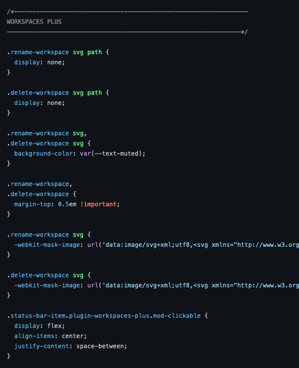 Workspace icon not vertically centered in status bar · Issue #22 · nothingislost/obsidian ...
