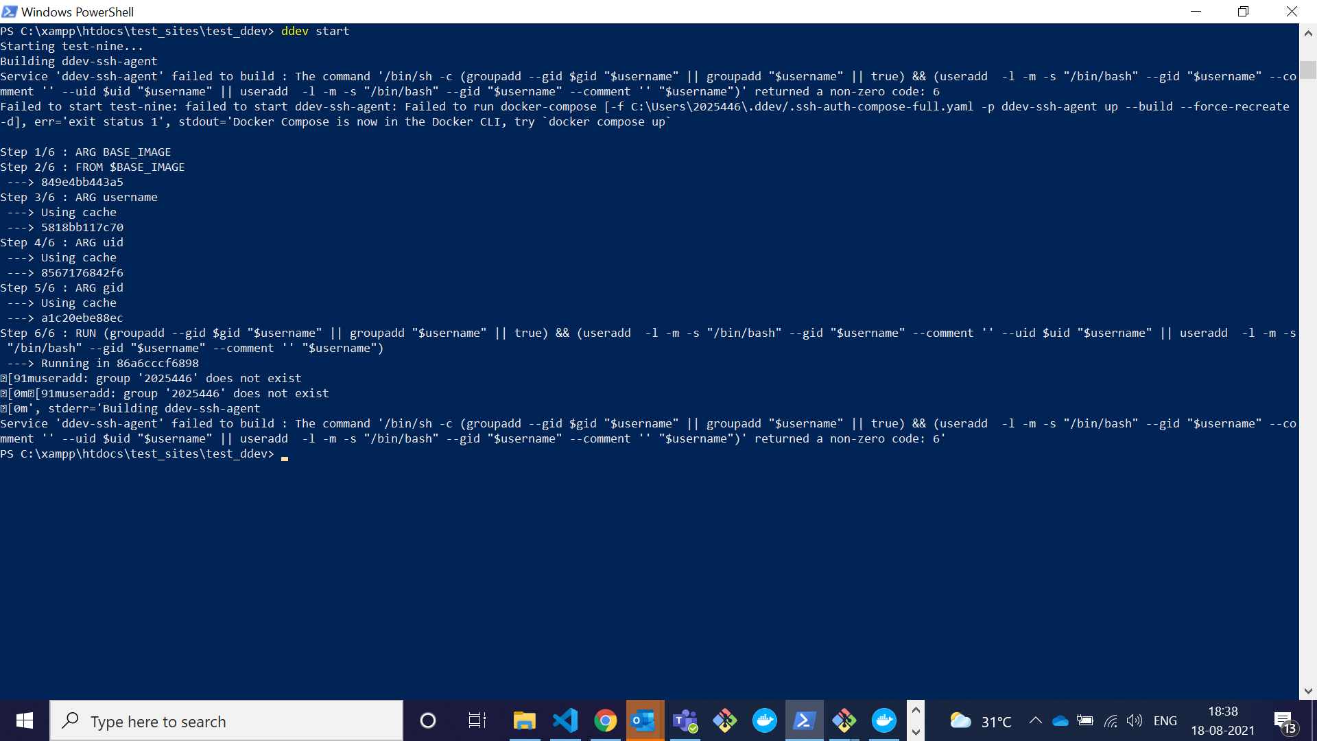 Service 'ddev-ssh-agent' failed to build · Issue #3199 · ddev/ddev · GitHub
