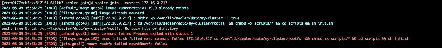 join master failed · Issue #297 · sealerio/sealer · GitHub