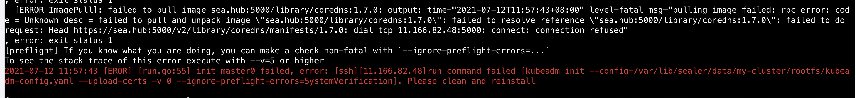 the problems when installing sealer in alios server · Issue #412 · sealerio/sealer · GitHub
