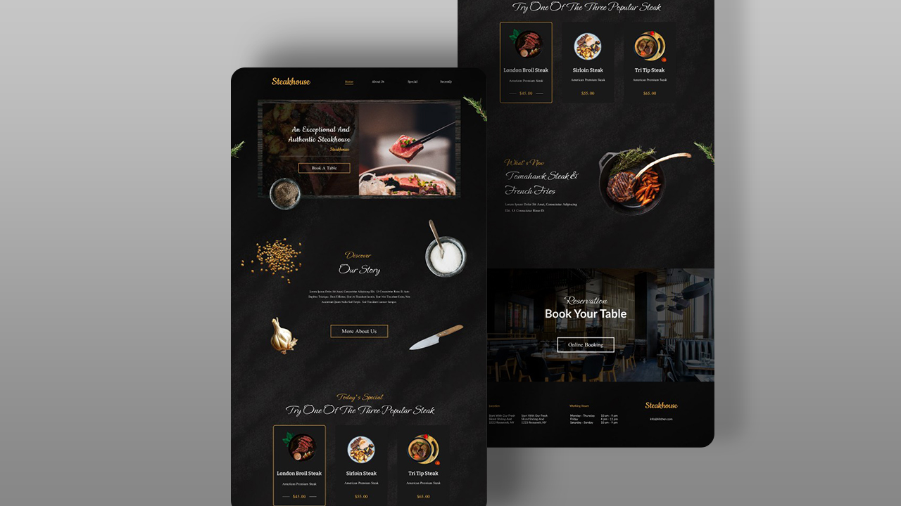 Github Shanntimothy22responsive Steak Website Using Html Css And Js Starter Responsive