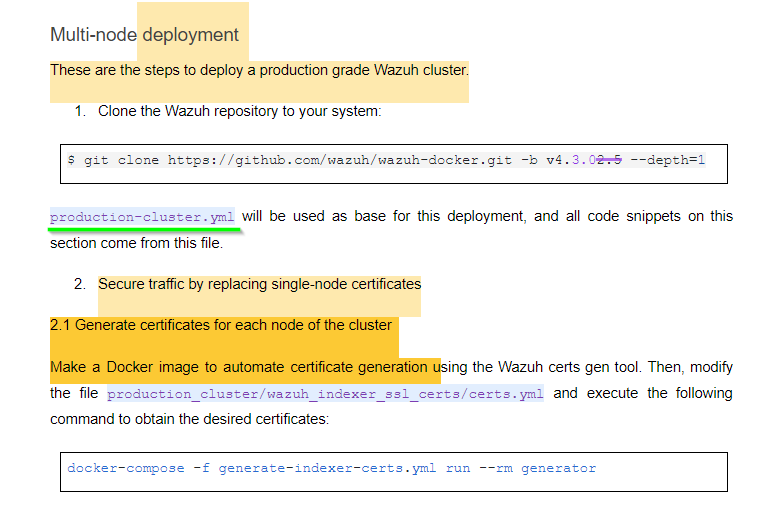 Deployment On Docker Docker Compose Guide · Issue 5021 · Wazuh Wazuh Documentation · Github