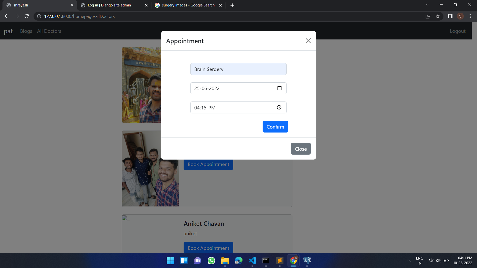 GitHub - Shree011/appointment_system: college mini project developed in Python Django framework