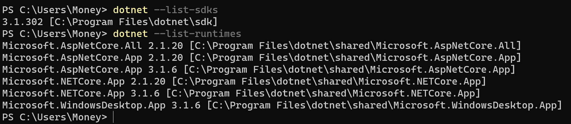 When install multi version of .net core sdk using script, it will only install the all runtime ...