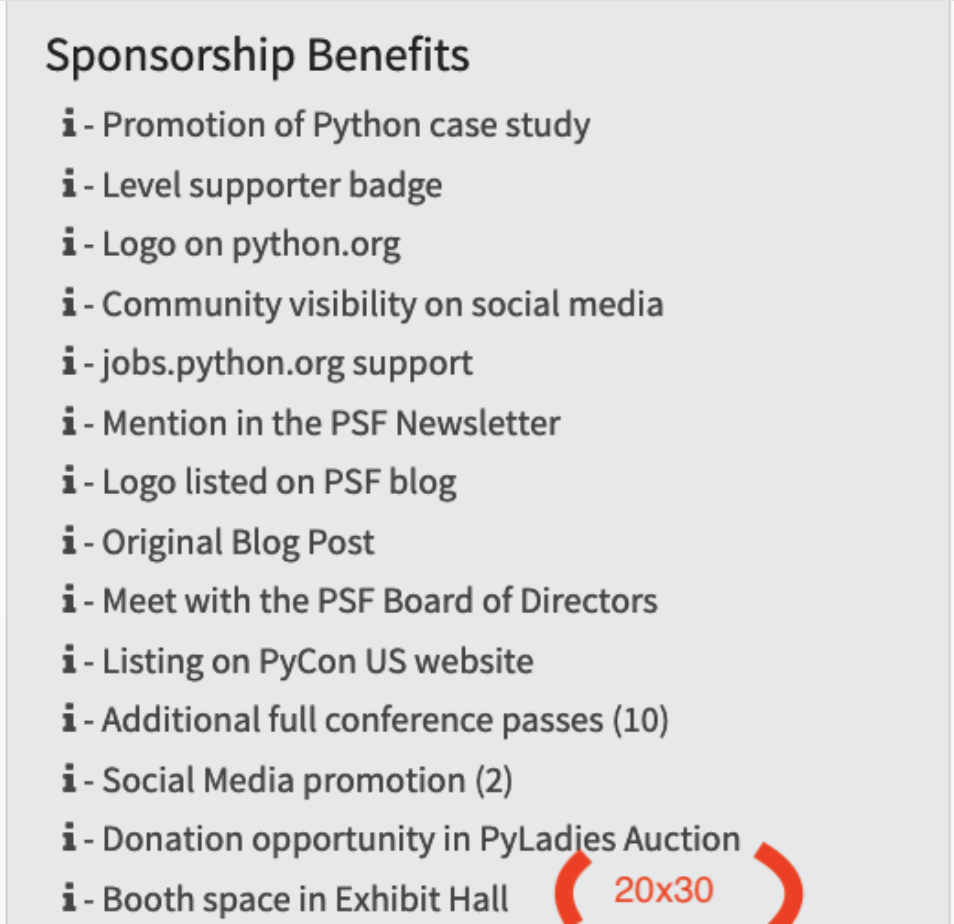 Sponsorship Dashboard Add Text Description For Benefit Types · Issue 2091 · Python