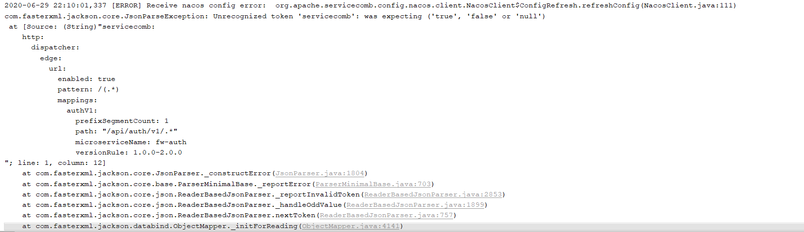 无法正确使用nacos，在nacos中配置路由不生效 · Issue #1859 · apache/servicecomb-java-chassis · GitHub