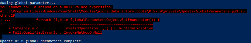 Global parameter is attempted to be added despite setting DeployGlobalParams to False · Issue ...
