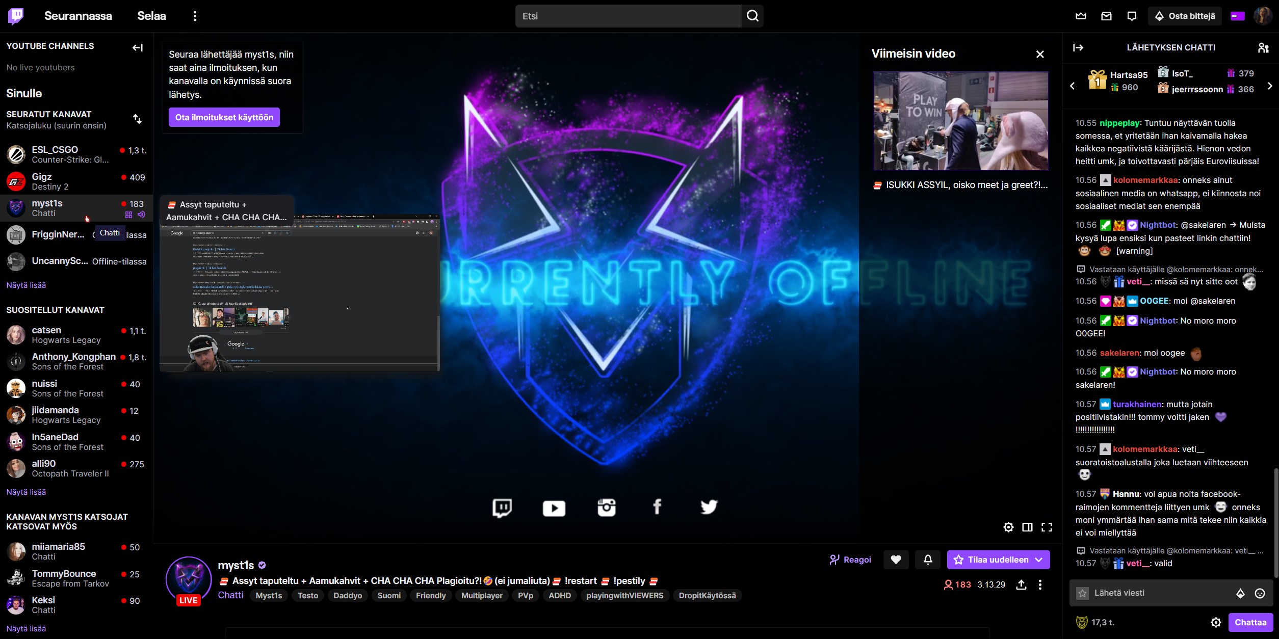 TTV LOL extension showing Twitch streamers as offline (they are not ...
