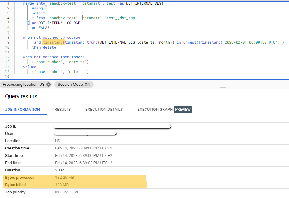 Ct 2119 Bug Bigquery Does Not Prunes Partitions In Incremental Model After Update Dbt To V1
