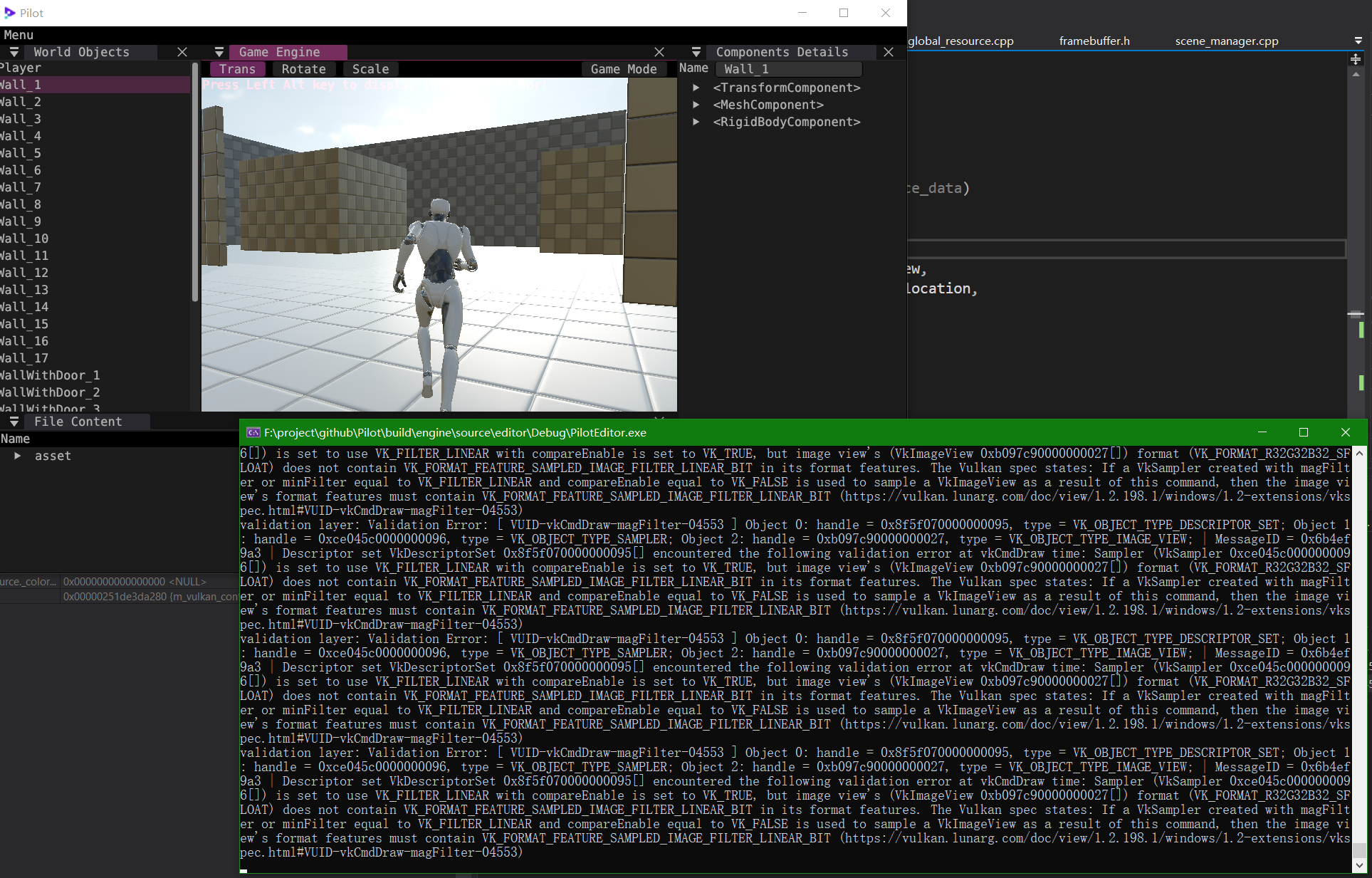 Windows运行时validation layer: Validation Error: · Issue #149 · BoomingTech/Piccolo · GitHub
