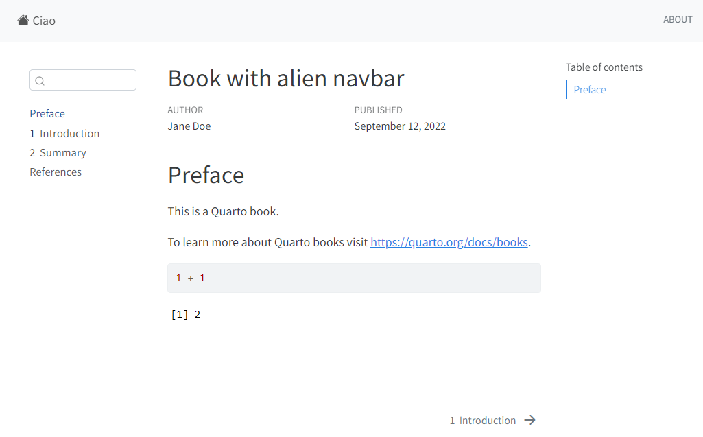 Quarto Book With Custom Navbar How Do I Keep The Title In The Sidebar · Quarto Dev Quarto Cli