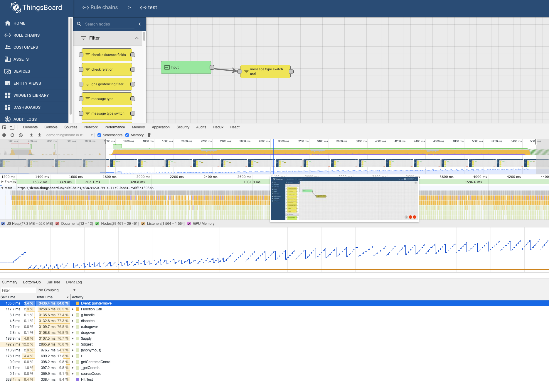 Rule Engine Ui Very Slow While Dragging Nodes · Issue 1819 · Thingsboardthingsboard · Github 0526