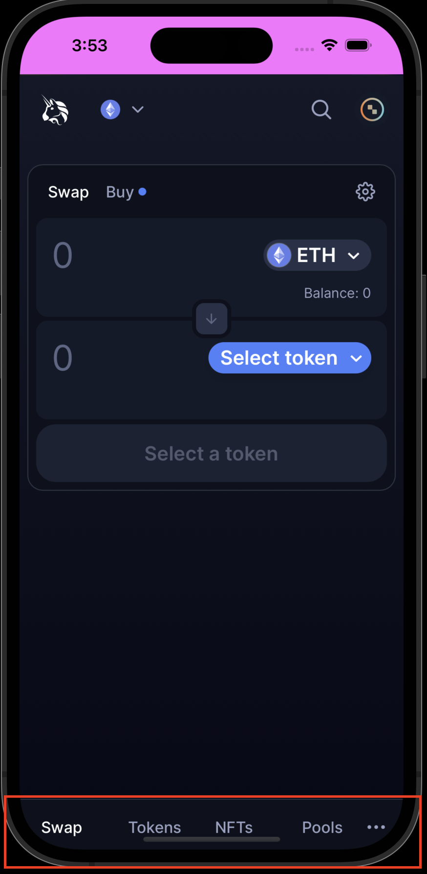 MobileBottomBar too short on iPhone PWA · Issue #6557 · Uniswap/interface · GitHub