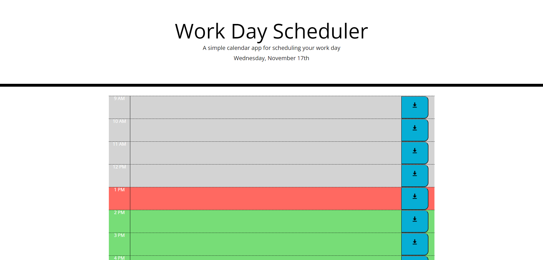 GitHub - TavianJD/Workday-Scheduler